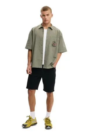 COTTON ON Loose Straight Denim Short - Roan Black