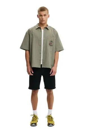 COTTON ON Loose Straight Denim Short - Roan Black