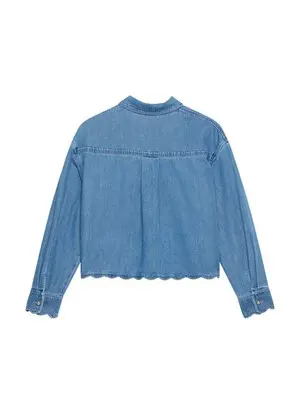 Mint Velvet Denim Scallop Shirt
