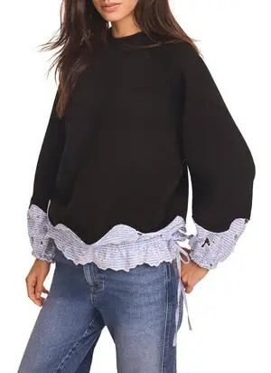 Mint Velvet Embroidered Hem Sweatshirt