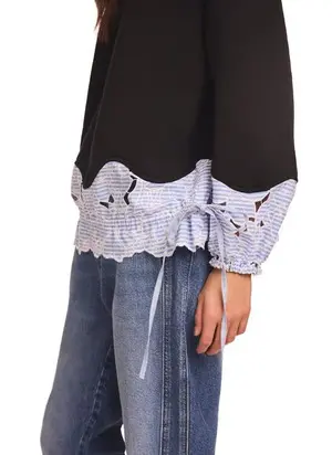 Mint Velvet Embroidered Hem Sweatshirt