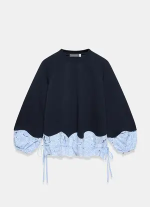 Mint Velvet Embroidered Hem Sweatshirt