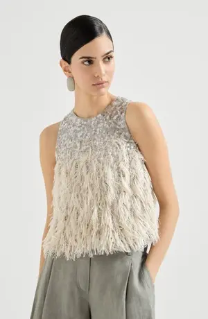 Brunello Cucinelli Fil Coupé Top
