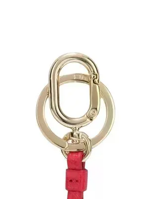 Furla Camelia Heart Logo Keyring - Red