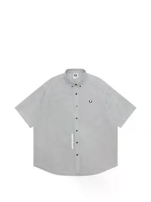AAPE BY *A BATHING APE Logo-patch Short-sleeve Shirt - Grey