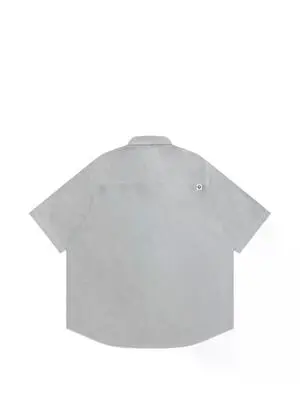 AAPE BY *A BATHING APE Logo-patch Short-sleeve Shirt - Grey