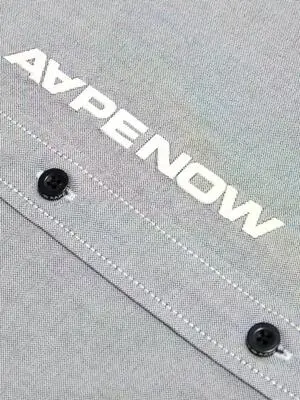 AAPE BY *A BATHING APE Logo-patch Short-sleeve Shirt - Grey