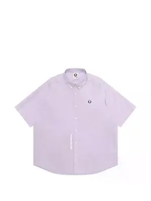 AAPE BY *A BATHING APE Logo Button-up Shirt - Purple