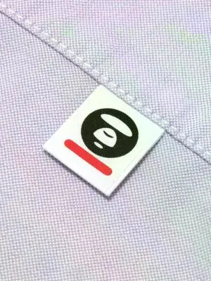 AAPE BY *A BATHING APE Logo Button-up Shirt - Purple