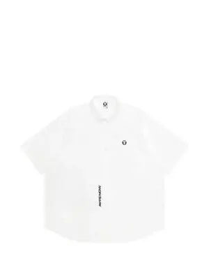 AAPE BY *A BATHING APE Logo Lettering Short-sleeve Shirt - White