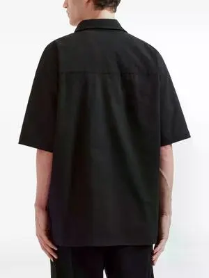 Izzue Flap-pocket Short -leeve Shirt - Black