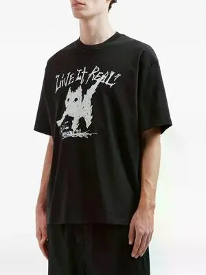 Izzue Graphic Print T-shirt - Black