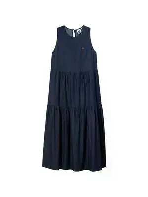 CHOCOOLATE Tiered Sleeveless Dress - Blue