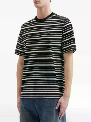 Izzue Striped Bear-detail T-shirt - Black