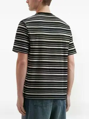 Izzue Striped Bear-detail T-shirt - Black