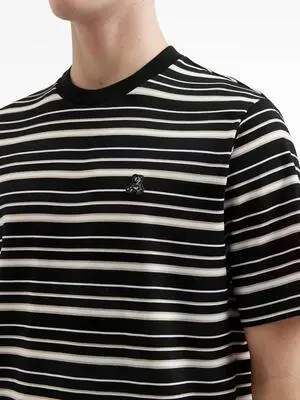 Izzue Striped Bear-detail T-shirt - Black