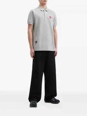 Izzue Logo-appliqué Polo Shirt - Grey