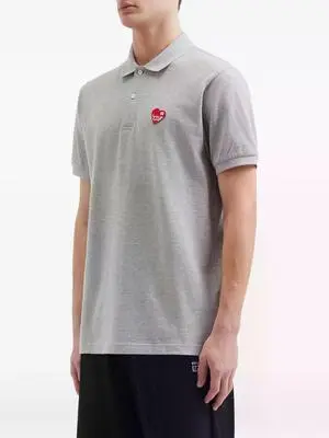Izzue Logo-appliqué Polo Shirt - Grey