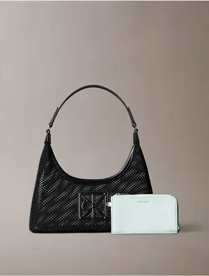 Calvin Klein Emblem Logo Mesh Shoulder Bag