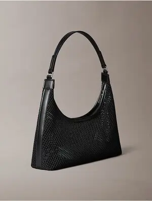Calvin Klein Emblem Logo Mesh Shoulder Bag