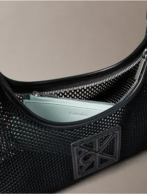 Calvin Klein Emblem Logo Mesh Shoulder Bag