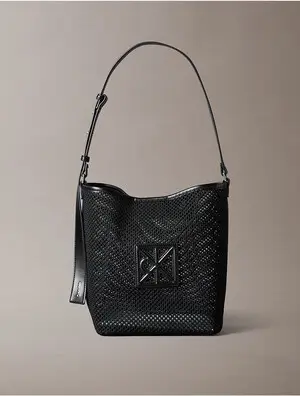 Calvin Klein Emblem Mesh Bucket Bag