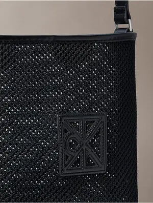 Calvin Klein Emblem Mesh Bucket Bag