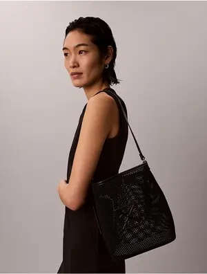 Calvin Klein Emblem Mesh Bucket Bag