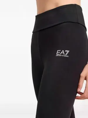 EA7 Logo-print Leggings - Black