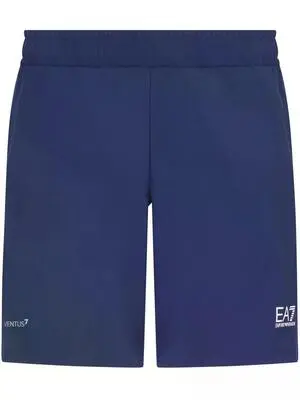 EA7 Logo-print Bermuda Shorts - Blue