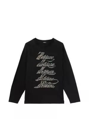 We11Done Logo-print Long-sleeved T-shirt