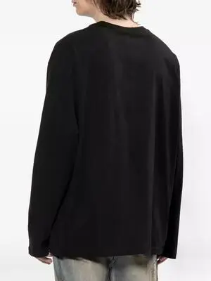 We11Done Logo-print Long-sleeved T-shirt