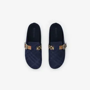 Burberry Check Denim Urchin Clogs