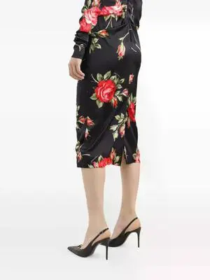 Dolce & Gabbana Floral Long-sleeved Midi Dress
