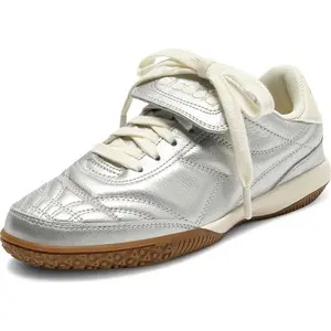 DIADORA Metallic Leather Indoor Sneakers - Silver