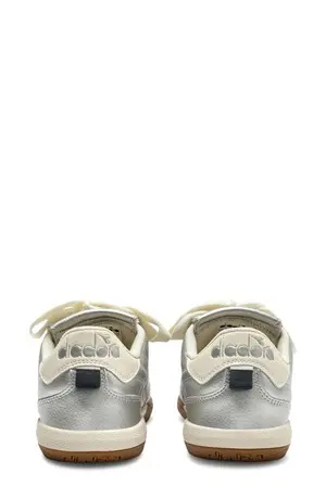 DIADORA Metallic Leather Indoor Sneakers - Silver