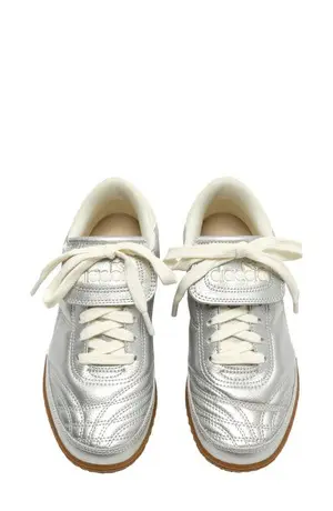 DIADORA Metallic Leather Indoor Sneakers - Silver