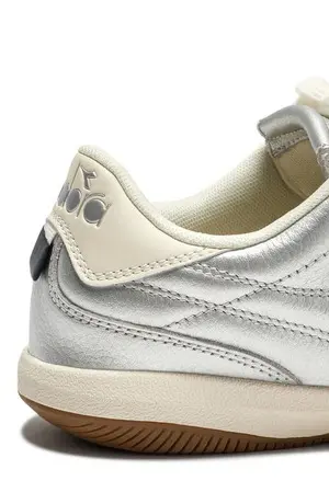 DIADORA Metallic Leather Indoor Sneakers - Silver