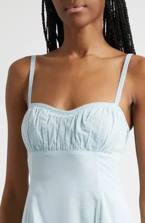 Ulla Johnson Emmalina Sweetheart Neck Midi Dress - Adriatic