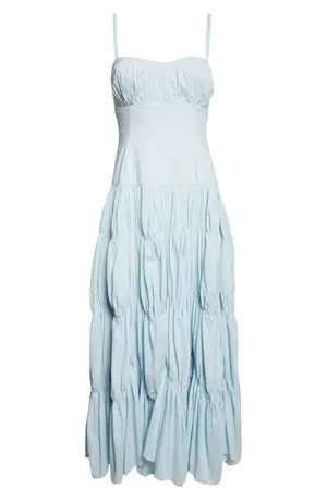 Ulla Johnson Emmalina Sweetheart Neck Midi Dress - Adriatic