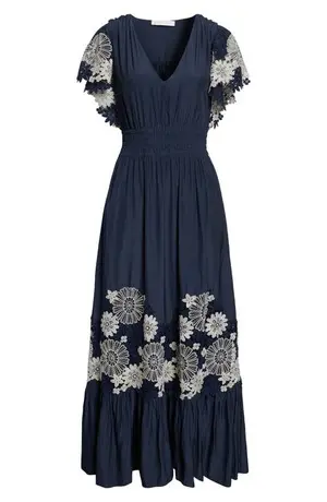 Ramy Brook Georgie Lace Detail Maxi Dress