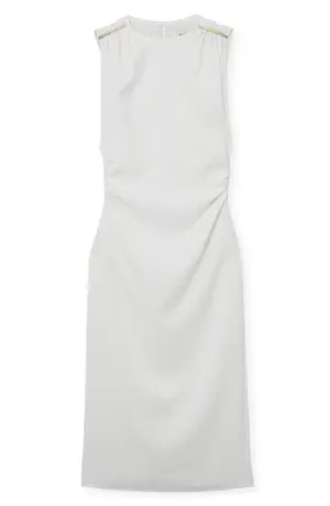 REISS Bronte Ruched Sleeveless Midi Dress
