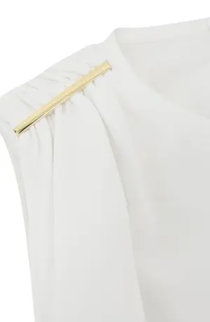 REISS Bronte Ruched Sleeveless Midi Dress