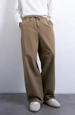 Topman Herringbone Pants - Khaki