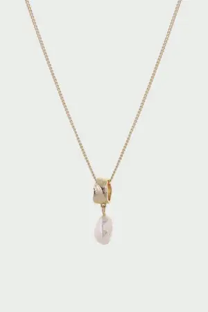 TUTTI Freshwater Pearl Pendant Necklace - Gold