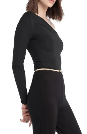 FAVORITE DAUGHTER One-shoulder Ribbed Top