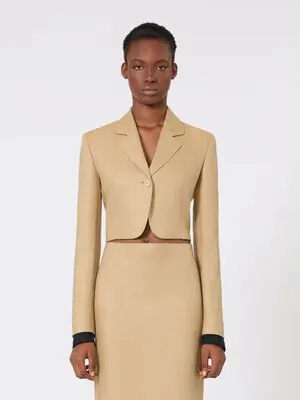 Max Mara Linen Twill Cropped Jacket