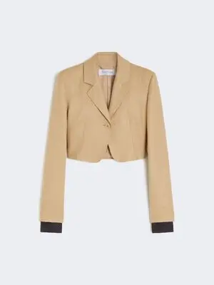 Max Mara Linen Twill Cropped Jacket