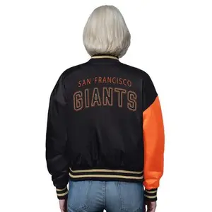 STARTER San Francisco Giants Offside Cropped Varsity Jacket