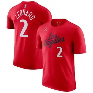 JORDAN BRAND Kawhi Leonard La Clippers Statement Edition Name & Number T-shirt - Red